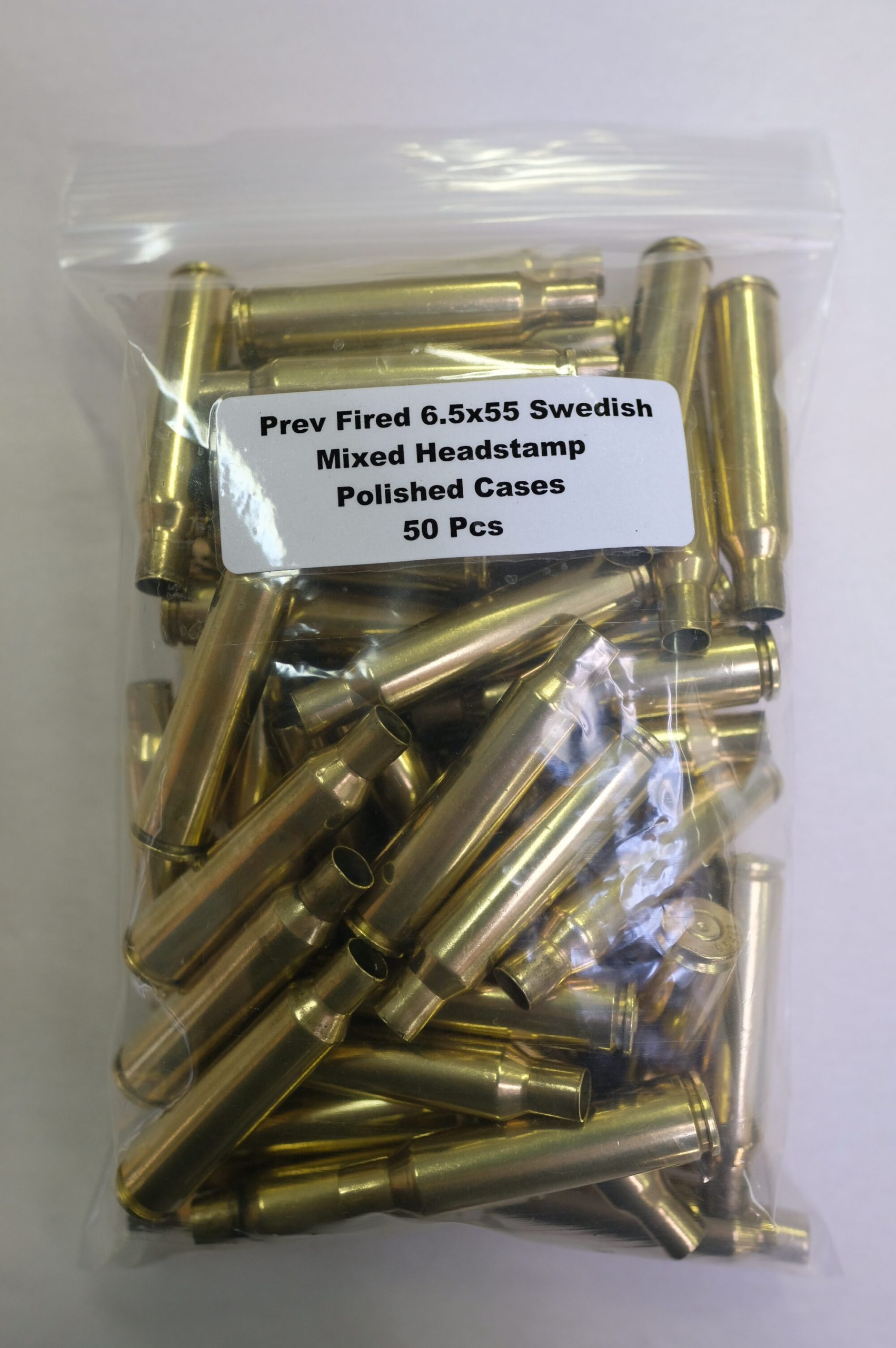 Prev Fired Mixed Headstamp Polished 6.5x55 Swedish Cases 50/Bag ...
