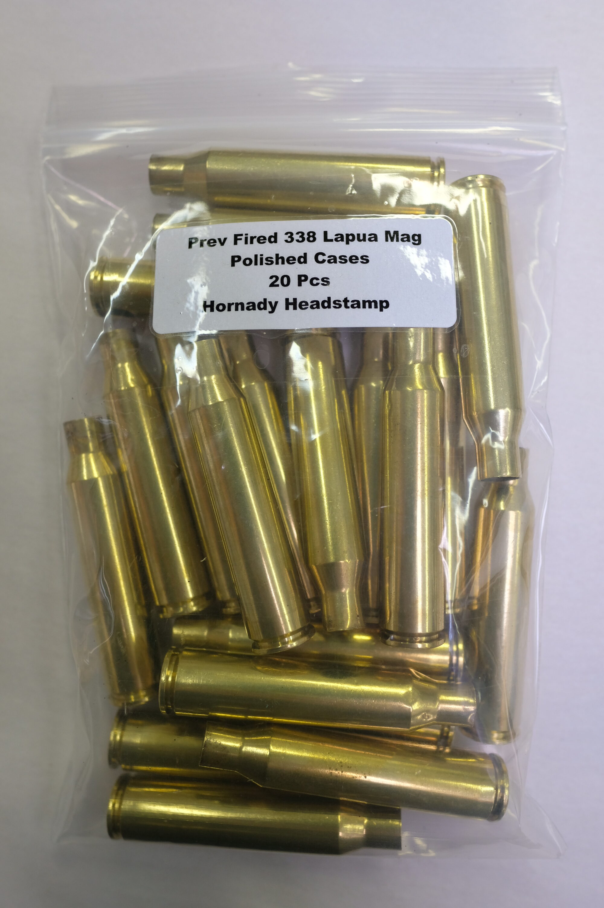 Previously Fired Hornady Headstamp Polished 338 Lapua Mag Brass Casings ...