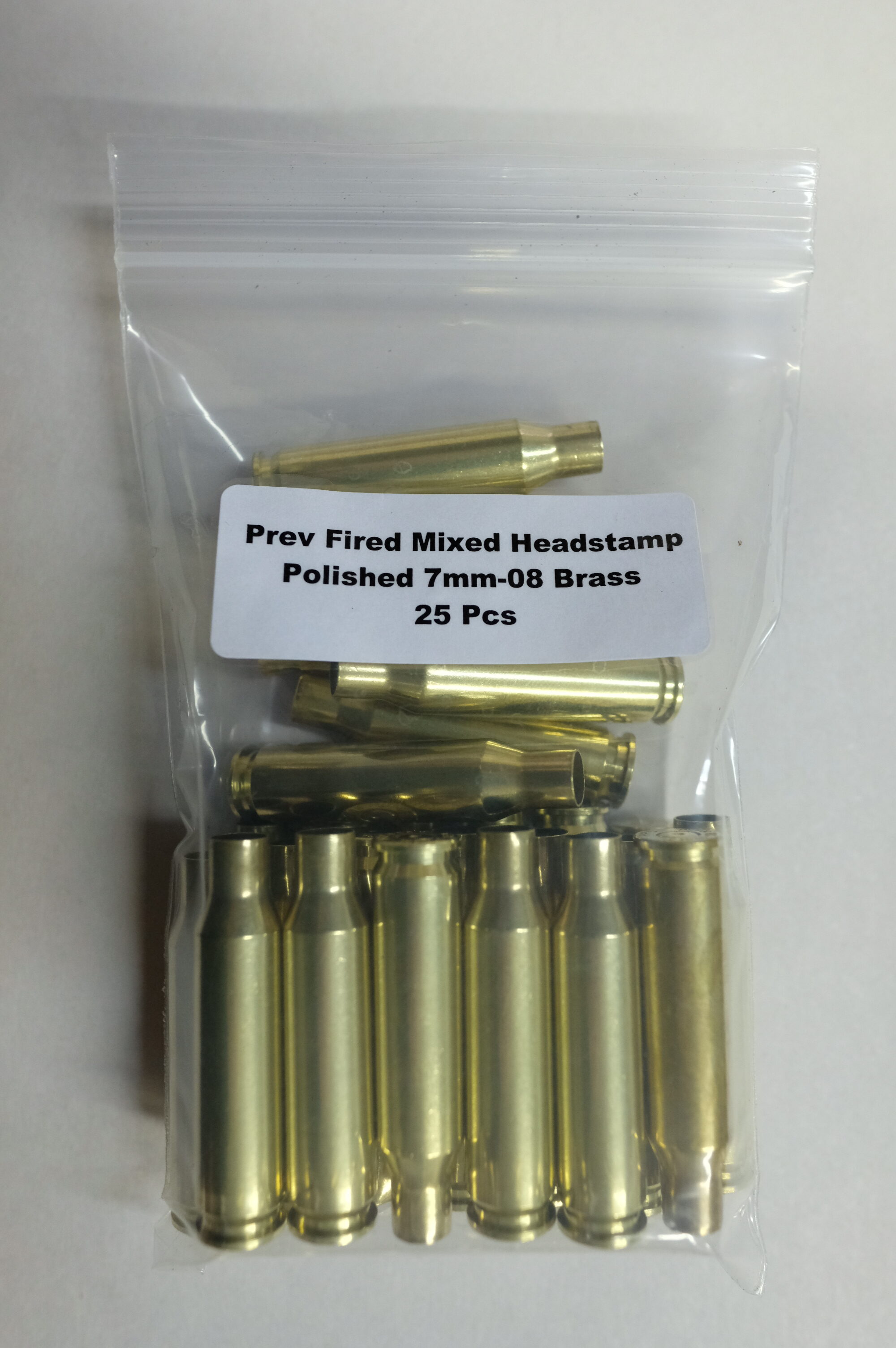 Previously Fired Mixed Headstamp Polished 7mm-08 Remington Brass Cases ...