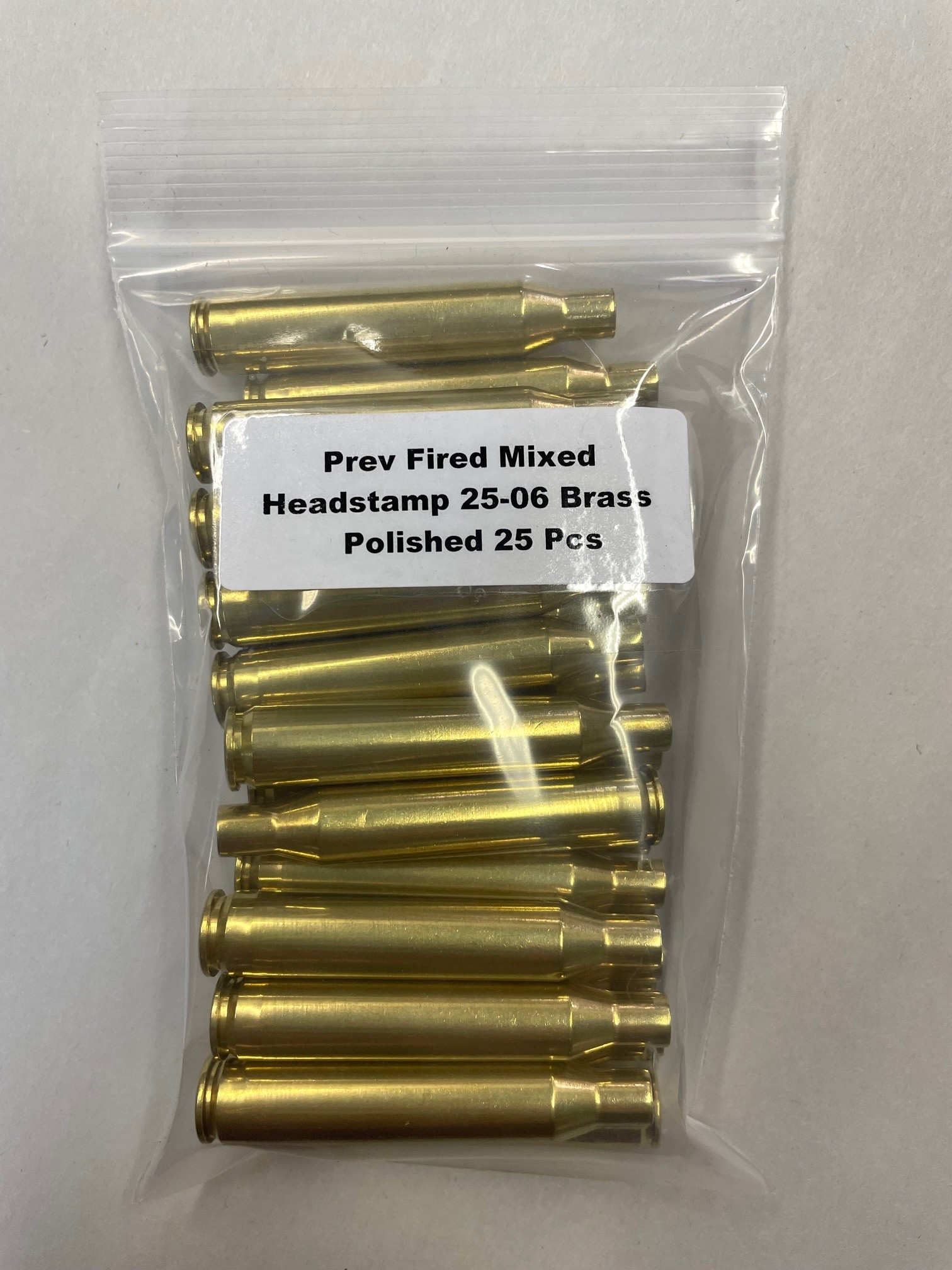 Previously Fired Mixed Headstamp Polished 25-06 Brass Cases 25/Bag ...